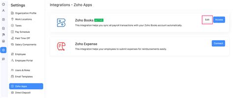 Zoho Books Integration Zoho Payroll Help