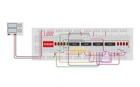 Circuit Design Shifter 4 Bit Tinkercad