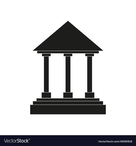 Column Building Icon Royalty Free Vector Image