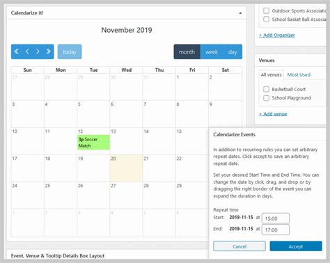create multiple wordpress event calendars with the calendarize it