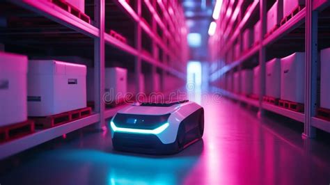Innovative Automated Warehouse Featuring Advanced Robotics And Efficient High Tech Storage