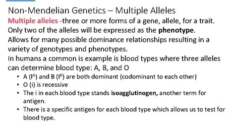 Beyond Mendelian Inheritance Part 2 Lesson Number 5