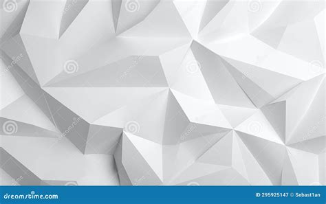 Visually Striking Composition With Three Dimensional White Geometric Shapes Creating A