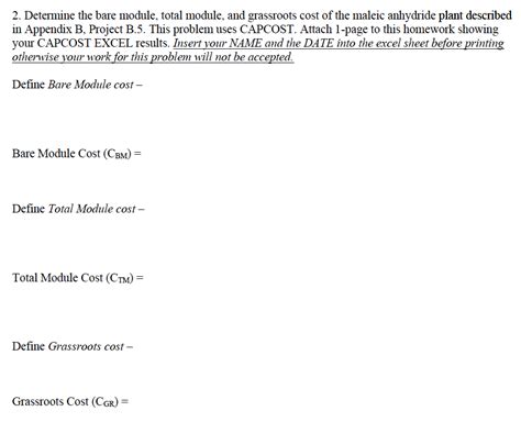 Determine The Bare Module Total Module And Chegg