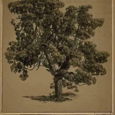 Tree Leaves Texture Drawing