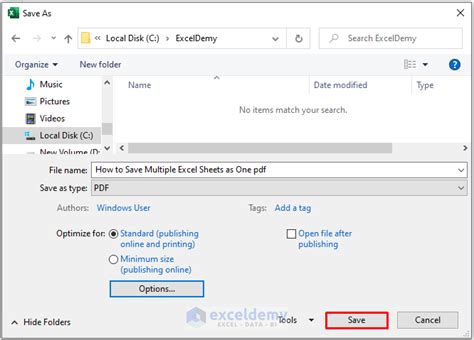 How To Save Multiple Excel Sheets As One Pdf 2 Easy Methods