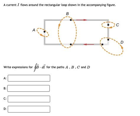 Solved A Current II Flows Around The Rectangular Loop Chegg Com