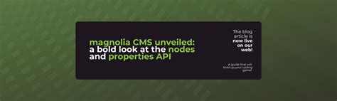Magnolia Cms Unveiled A Bold Look At The Nodes And Properties Api