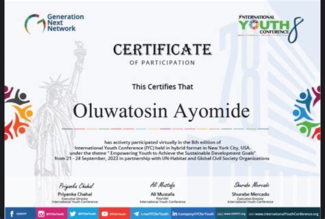 Oluwatosin Oluwasegun On Linkedin Youngshallgrow Internationalyouthconference Iyc6