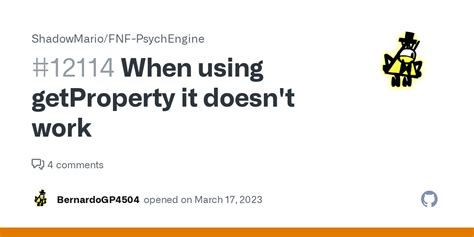 When Using Getproperty It Doesnt Work · Issue 12114 · Shadowmariofnf Psychengine · Github