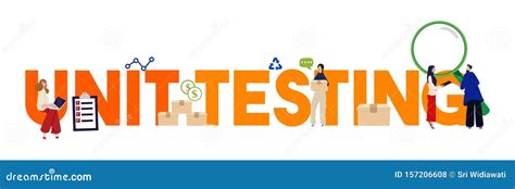 Unit Testing In The Form Of Programming Development Code Vector Illustration Stock Vector