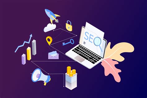 Landing Page Of Seo Search Engine Optimization Modern Flat Design Isometric Template Conceptual