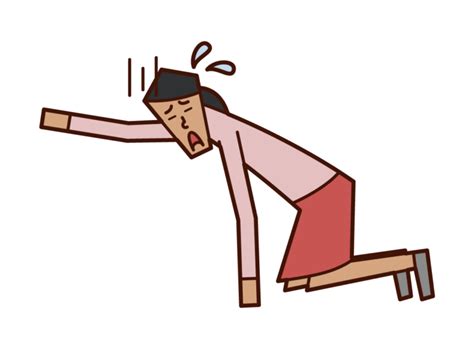 助けを求める人女性のイラスト フリーイラスト素材集 KuKuKeKe