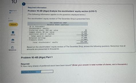 Solved Required Information Problem 10 4b Algo Analyze The