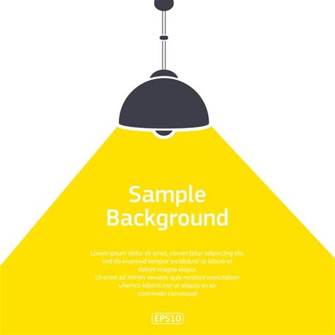 빛과 텍스트가 있는 어두운 램프 프리미엄 벡터