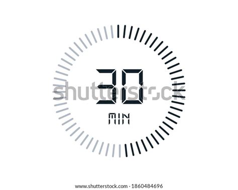 30 Minutes Timers Clocks Timer 30 Stock Vector Royalty Free 1860484696