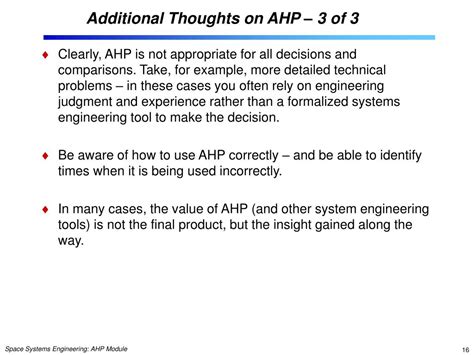 Ppt Analytical Hierarchy Process Ahp Module Space Systems