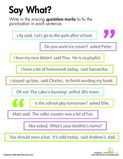 Punctuating Dialogue Lesson Plan Education Com