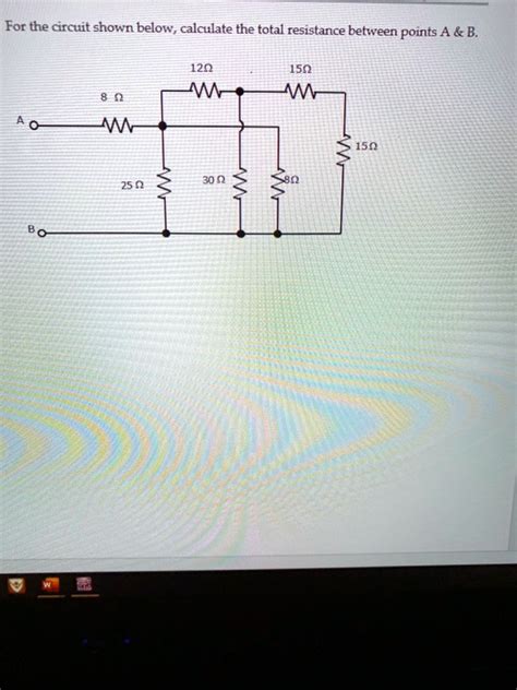 SOLVED Text Calculate The Total Resistance Between Points A And B For The Circuit Shown Below