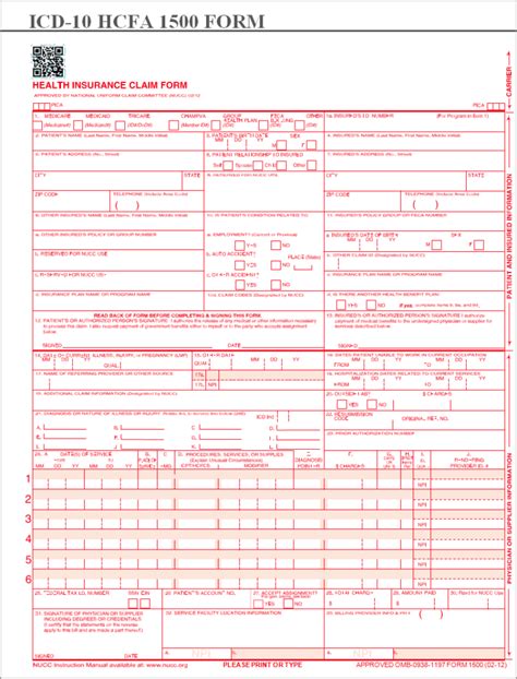Guidelines For Filling Hcfa Form Practicesuite Help