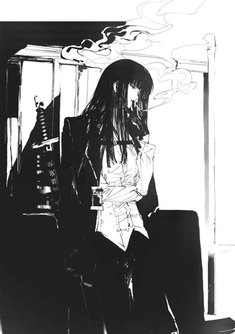 Safebooru 1girl Alternate Hair Length Alternate Hairstyle Black Suit