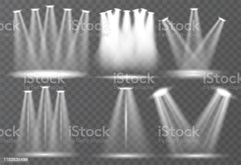 장면 조명 투명 효과의 큰 집합입니다 스포트라이트 컬렉션 밝은 조명 0명에 대한 스톡 벡터 아트 및 기타 이미지 0명 반짝이는 밤 하루 시간대 Istock