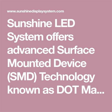Advanced Dot Matrix Technology For Indoor Led Screens