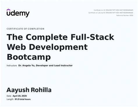 Webdevelopment Fullstack Udemy Coding Aayush Rohilla