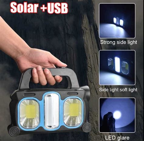 Genuine Big Size LED Work Light Hurry Bolt Work Lamp Solar Flashlight Rechargeable Emergency