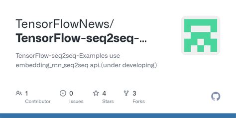 github tensorflownews tensorflow seq2seq examples tensorflow seq2seq