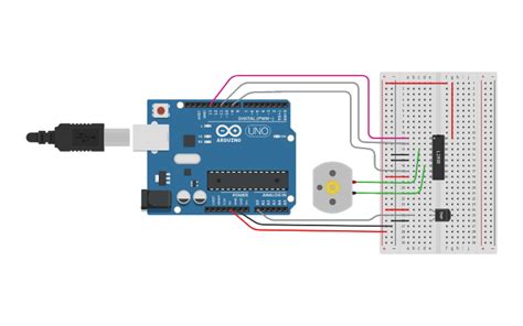 Circuit Design Using Temperature Sensor And Control Dc Motor If The