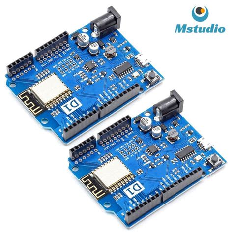 2 шт Контроллер wi fi wemos d1 uno r3 на базе модуля esp8266 esp 12f