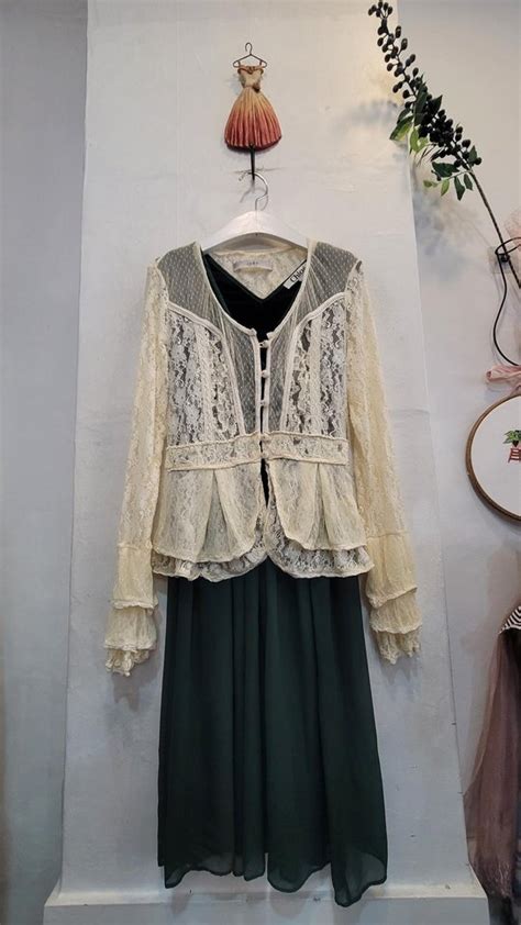 제시뉴욕 레이스 블라우스 자켓 세컨웨어