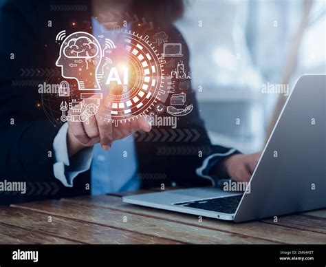 Artificial Intelligence Concept Ai Futuristic Virtual Graphics Of Digital Brain Circuit