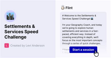 Settlements And Services Speed Challenge Flint