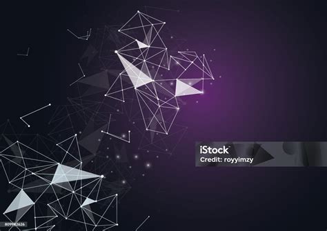 연결 점 들과 라인 추상 다각형 공간 배경 벡터 일러스트 레이 션 0명에 대한 스톡 벡터 아트 및 기타 이미지 0명 개념 개념과 주제 Istock