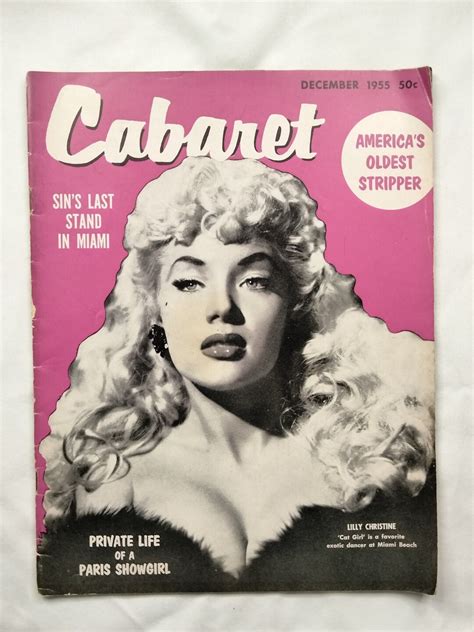 Cabaret Magazine Issue 1955 Vintage Mens Magazine Americas