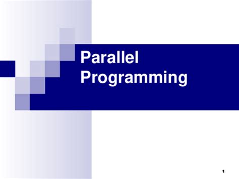 Ppt Parallel Programming Introduction
