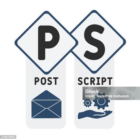 Ps Post Script Acronym Stock Illustration Download Image Now