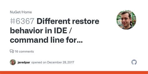 Different Restore Behavior In Ide Command Line For Privateassets