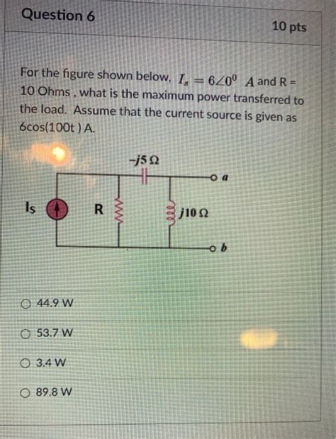 Solved Question Pts For The Figure Shown Below I Chegg Com