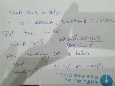 Begin Array L Text In Delta A B C Text Sin A Sin B Frac A B C 2