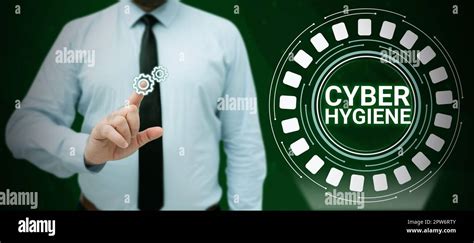 Text Caption Presenting Cyber Hygiene Conceptual Photo Steps That Computer Users Take To