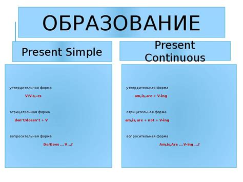Презентация симпл и презент континиус правила
