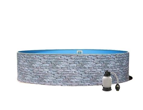 Bazén Azuro Stone 40 X 12m Písková Filtrace 45m3hod Bazenyshopcz