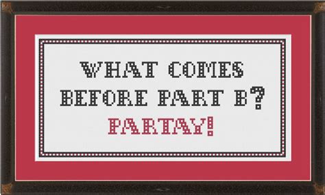 Cross Stitch Pattern What Comes Before Part B Etsy