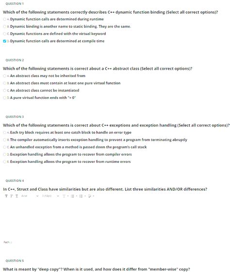 Solved Question 1 Which Of The Following Statements