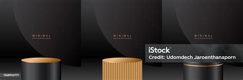 사실적인 실린더 받침대 연단이 있는 고급스러운 배경 추상 벡터 렌더링 기하학적 형태 모형 제품 디스플레이 제품을 보여주기 위해