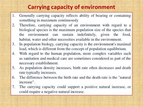 7 environmental carrying capacity