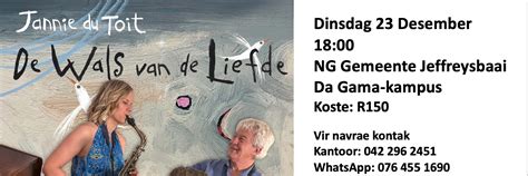 Book Tickets For Jannie Du Toit De Wals Van De Liefde